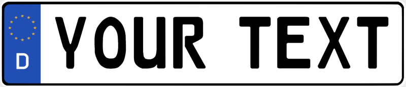 German License Plate – EuroPlateGuy